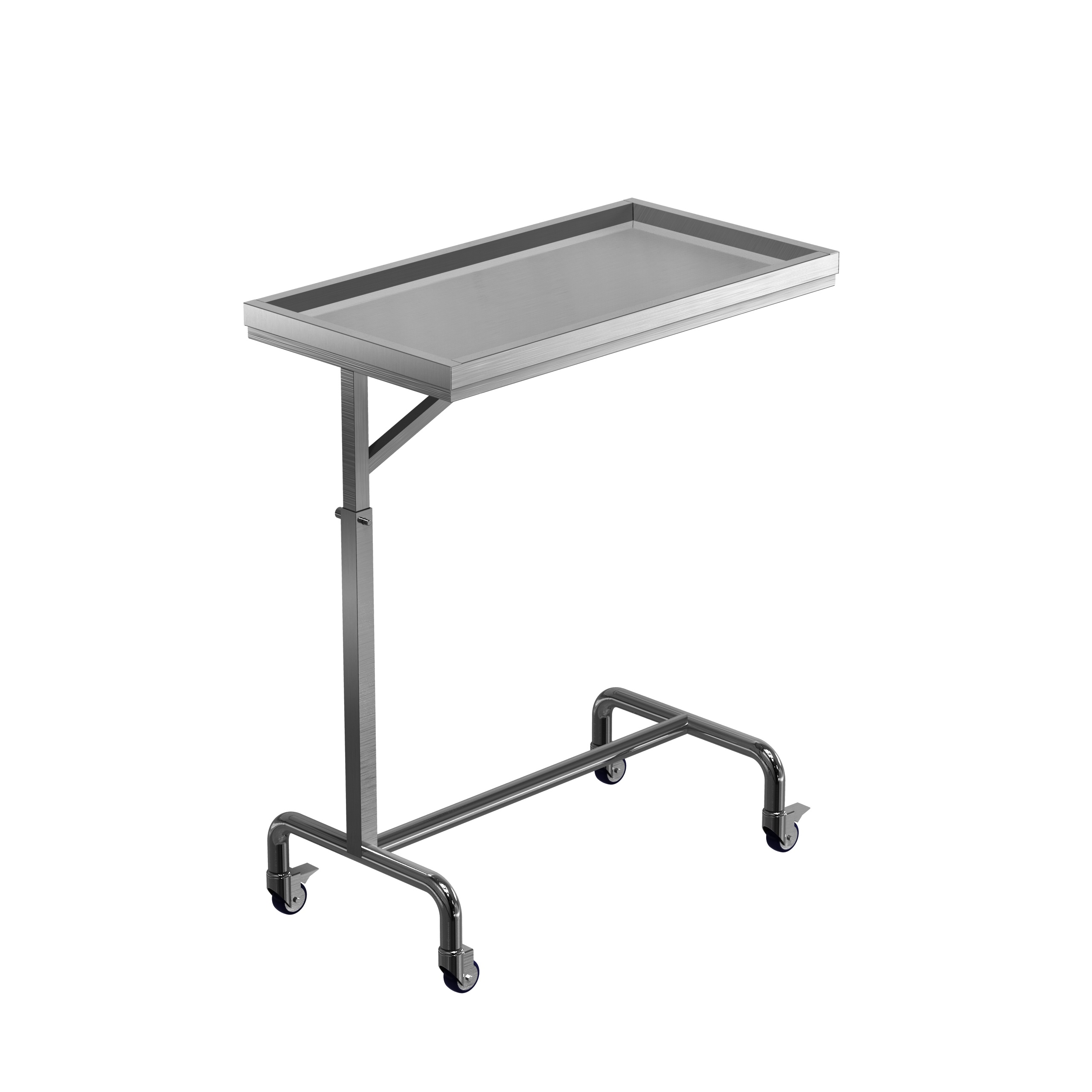 Table d'implantologie en inox 60/40 cm
